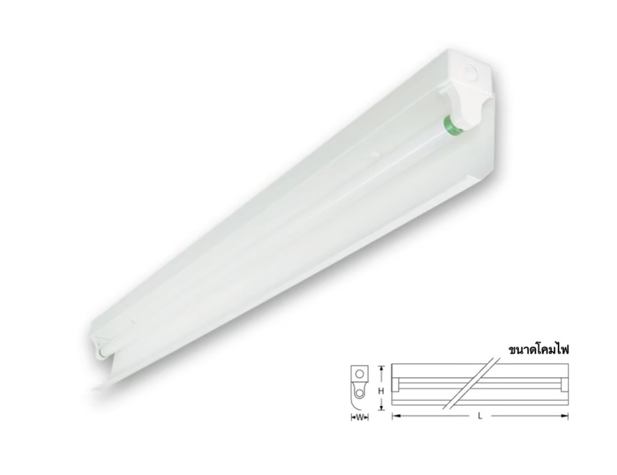 T8 ASYMMETRIC BATTEN TYPE LUMINAIRE With out lamp