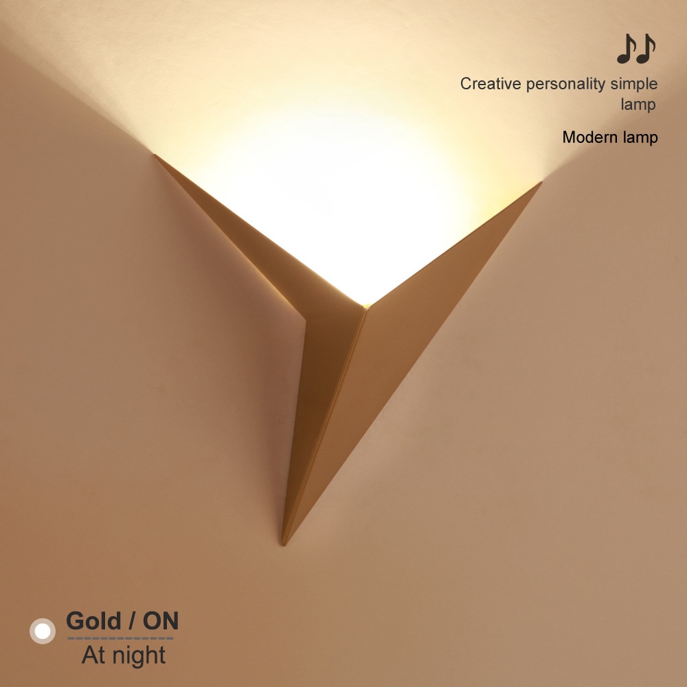 LED Wall light recessed triangle shape