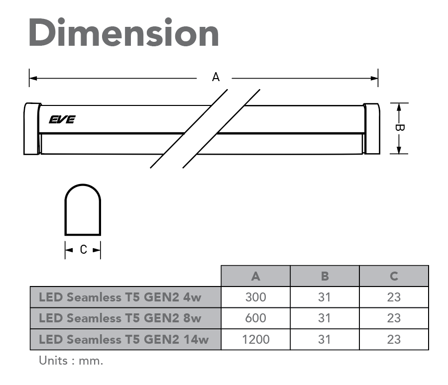 LED T5 FULL SET Connect (GEN2) 4W 8W 14W Warmwhite,Daylight ...