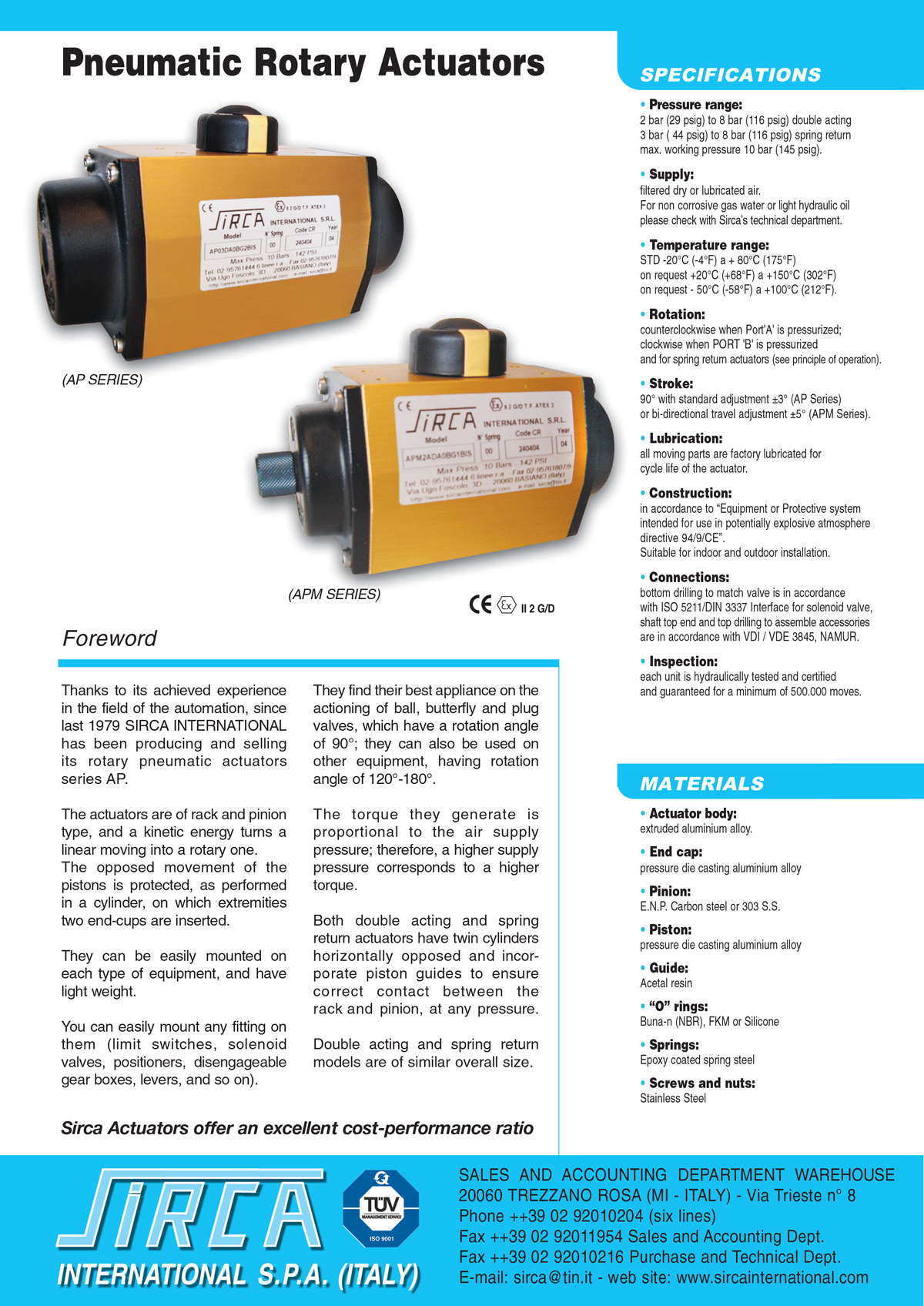AP6 SIRCA Pneumatic Rotary Actuator - pneumaengineering