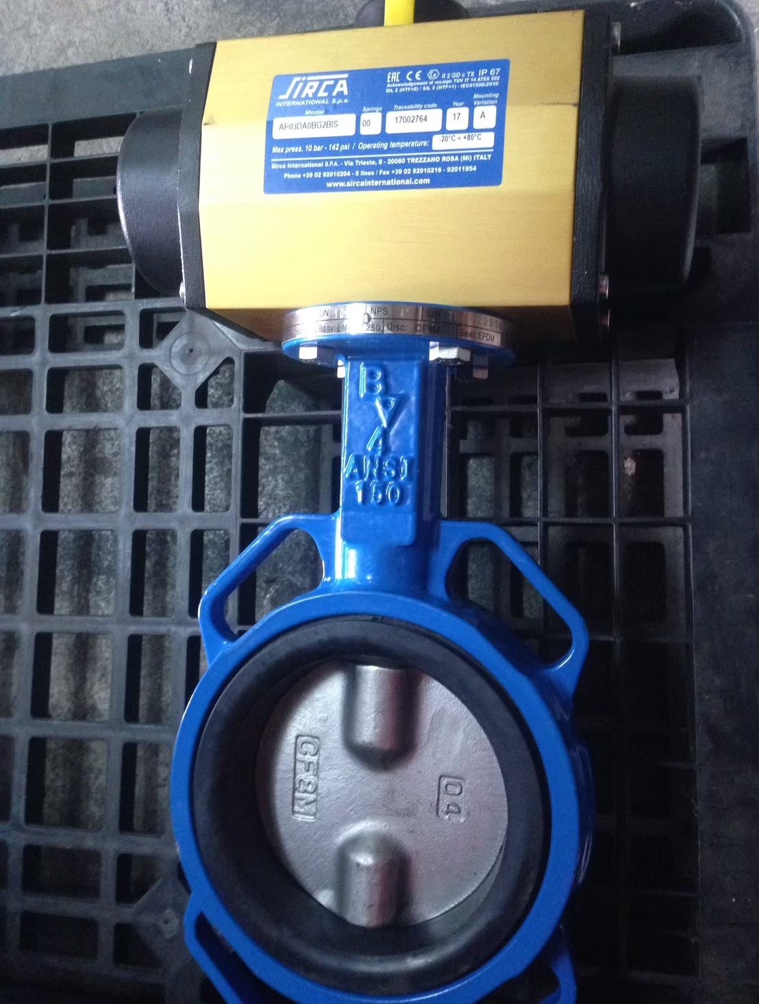 SIRCA Pneumatic Rotary Actuator + butterfly valve - pneumaengineering