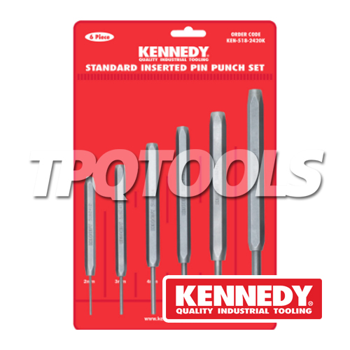 KEN-518-2420K EX/LENGTH INSERTED PIN PUNCHES 6-PCE SET - tpqtools