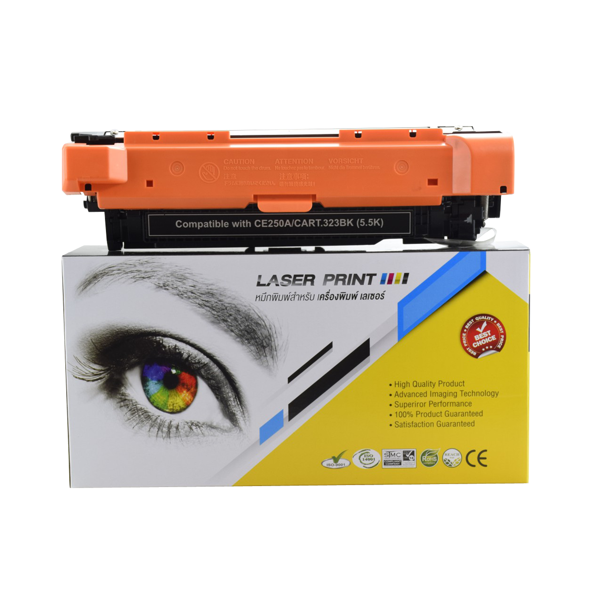 CE250A (HP 504A)/Canon Cartridge 323BK 5k Laserprint Black - laserprintthai