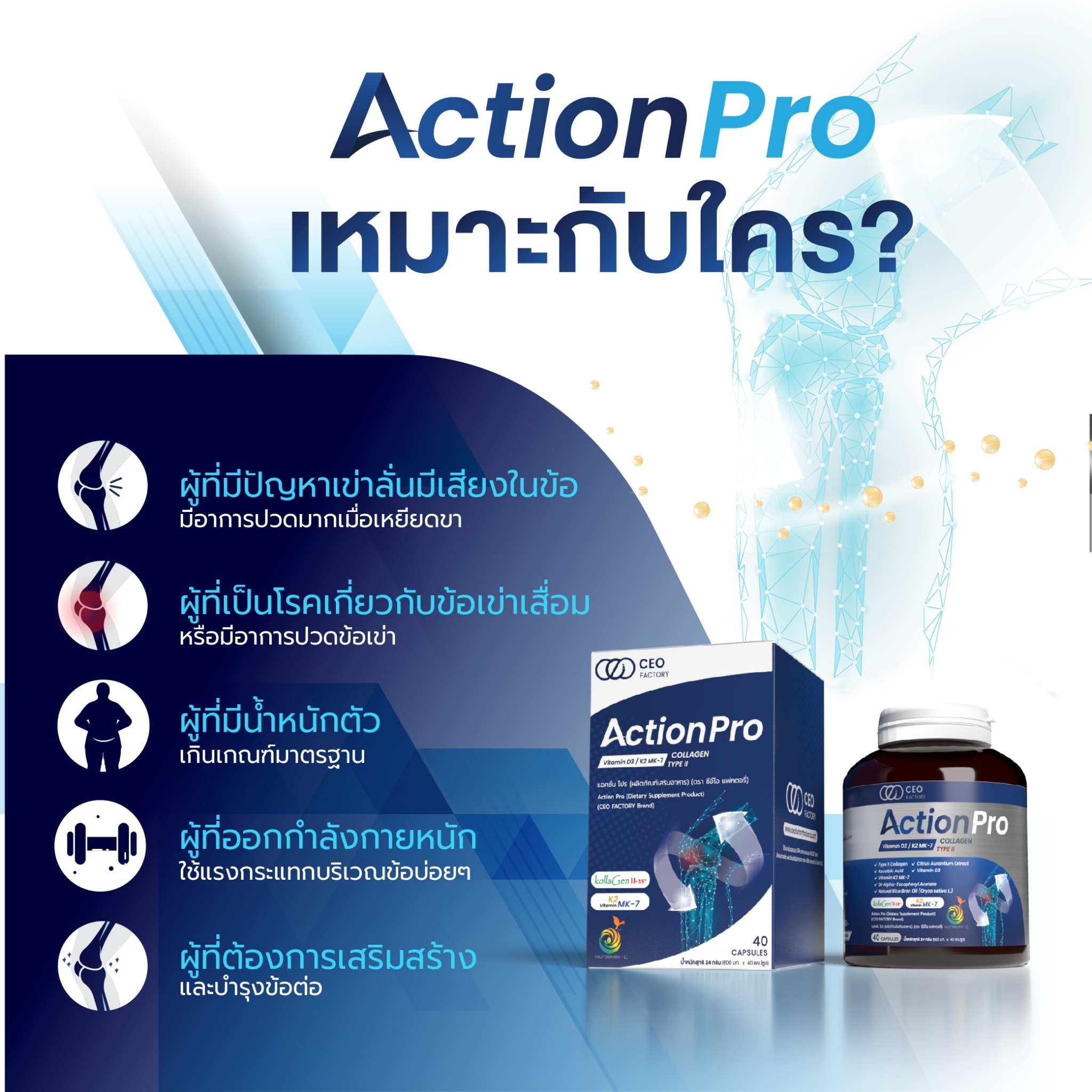 ผลิตภัณฑ์เสริมอาหาร Action Pro (แอคชั่น โปร) (ตรา ซีอีโอ แฟคตอรี่ ...