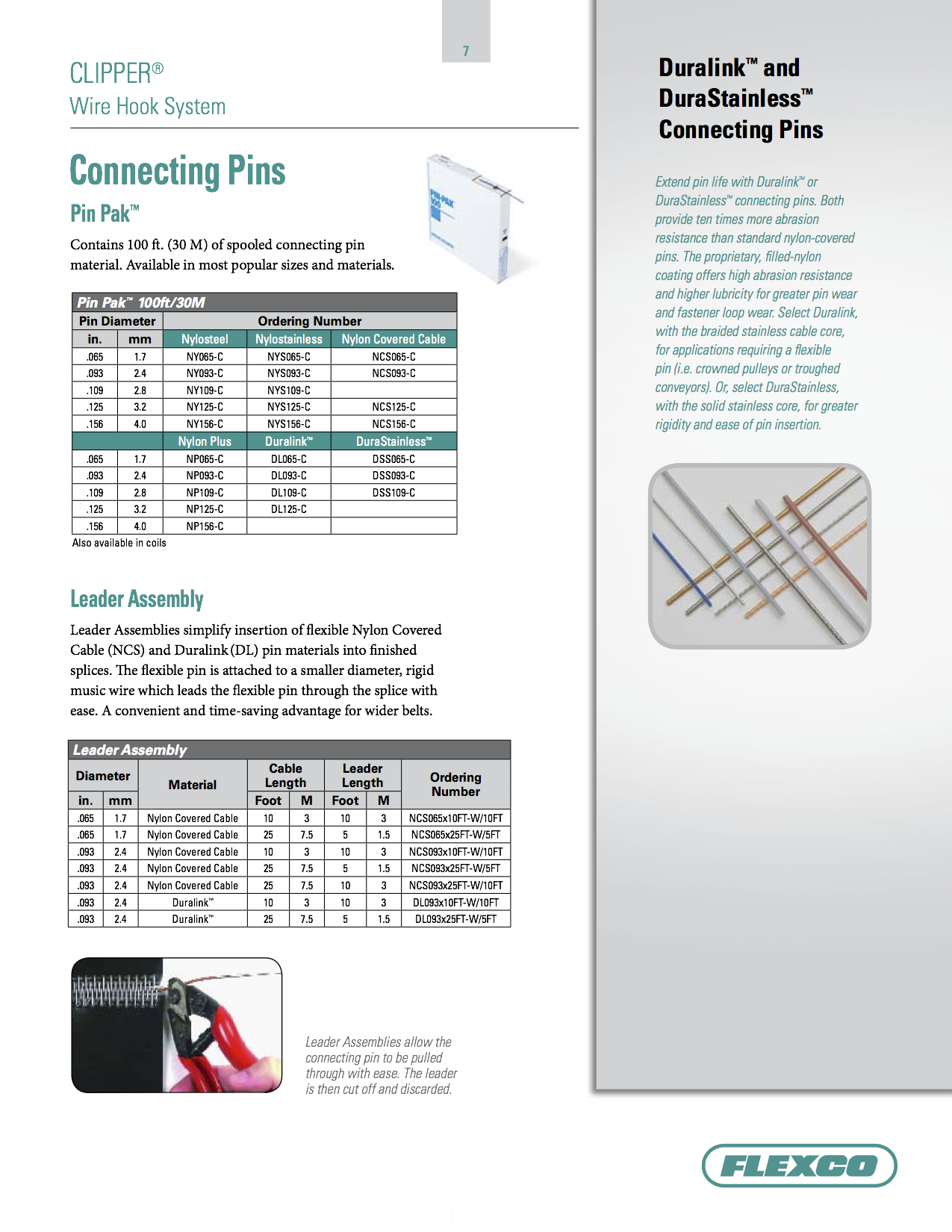 ตะขอต่อสายพาน Clipper® Wire Hook System