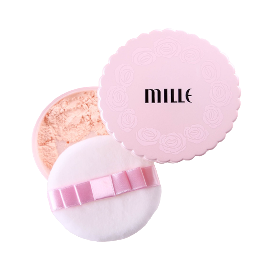 MILLE แป้งฝุ่นเซตเครื่องสำอาง BRIGHTENING SATIN TRANSLUCENT LOOSED ...