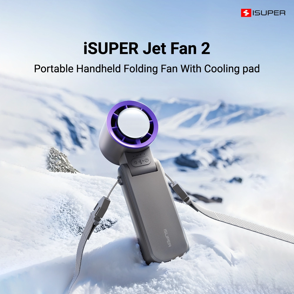 พัดลมพกพา iSUPER Jet Fan 2 พัดลมมือถือ แบบพกพา 3600mAh