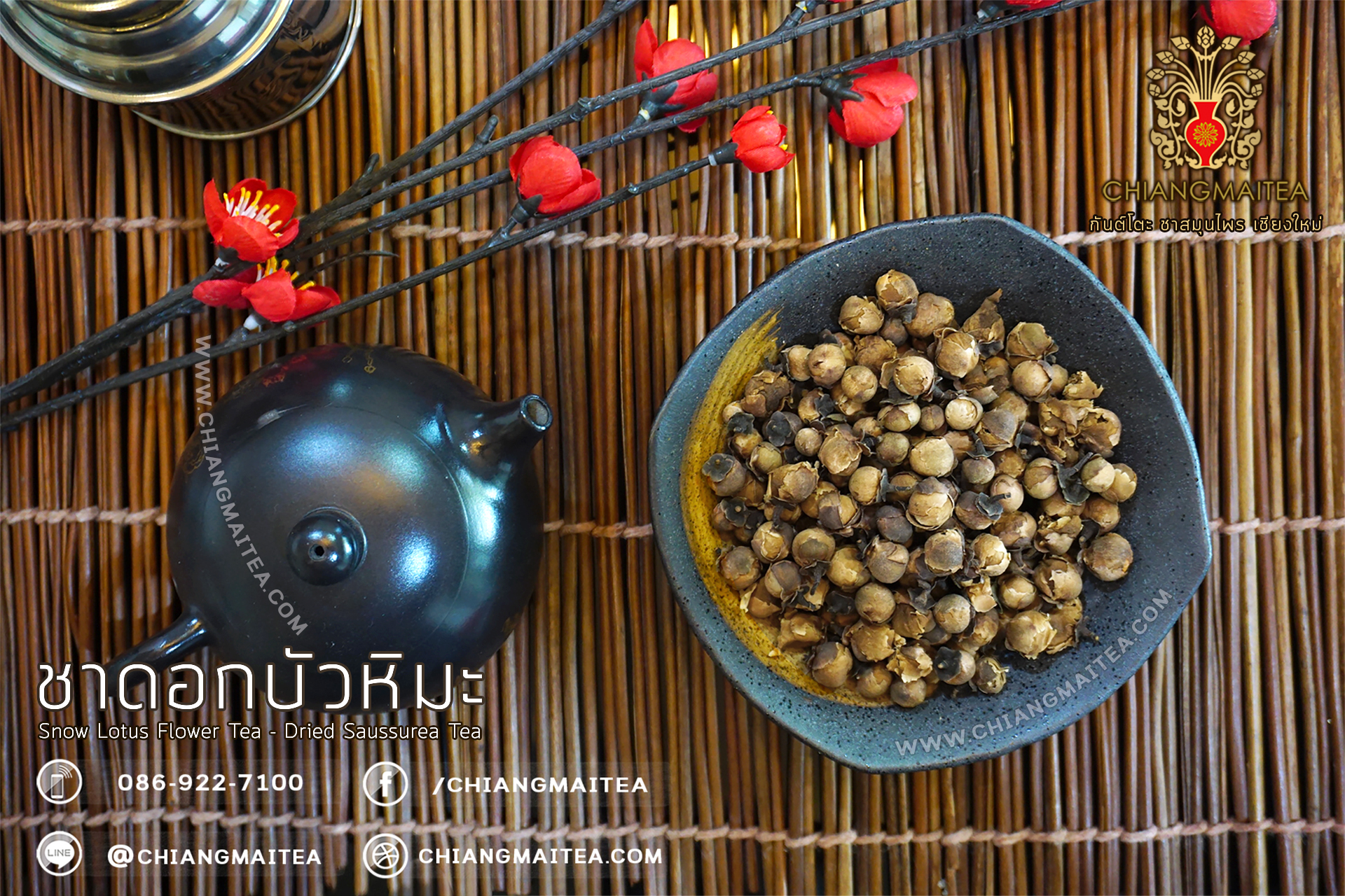 ชาดอกบัวหิมะ (Snow Lotus Flower Tea) 100 g. - Chiangmaitea