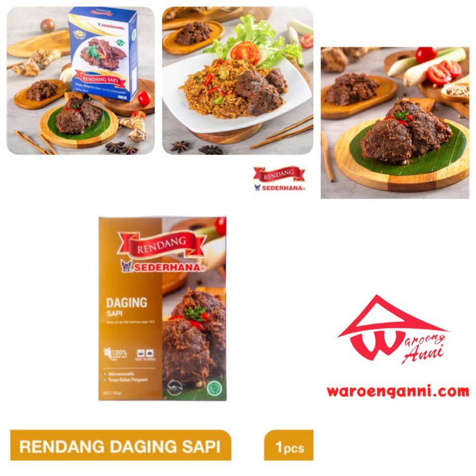 Rendang Sapi Restoran Sederhana ,250 gram - waroenganni