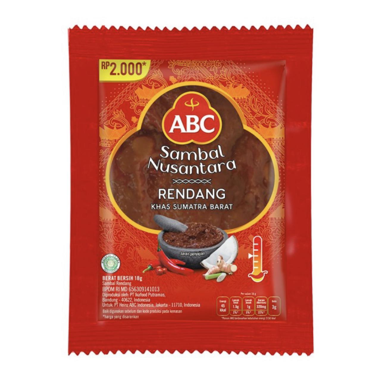 Sambal Rendang ABC , 10 Sachets - waroenganni