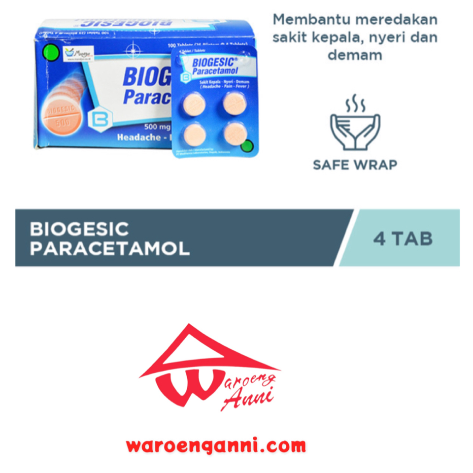 Biogesic Paracetamol 1 Strip - waroenganni