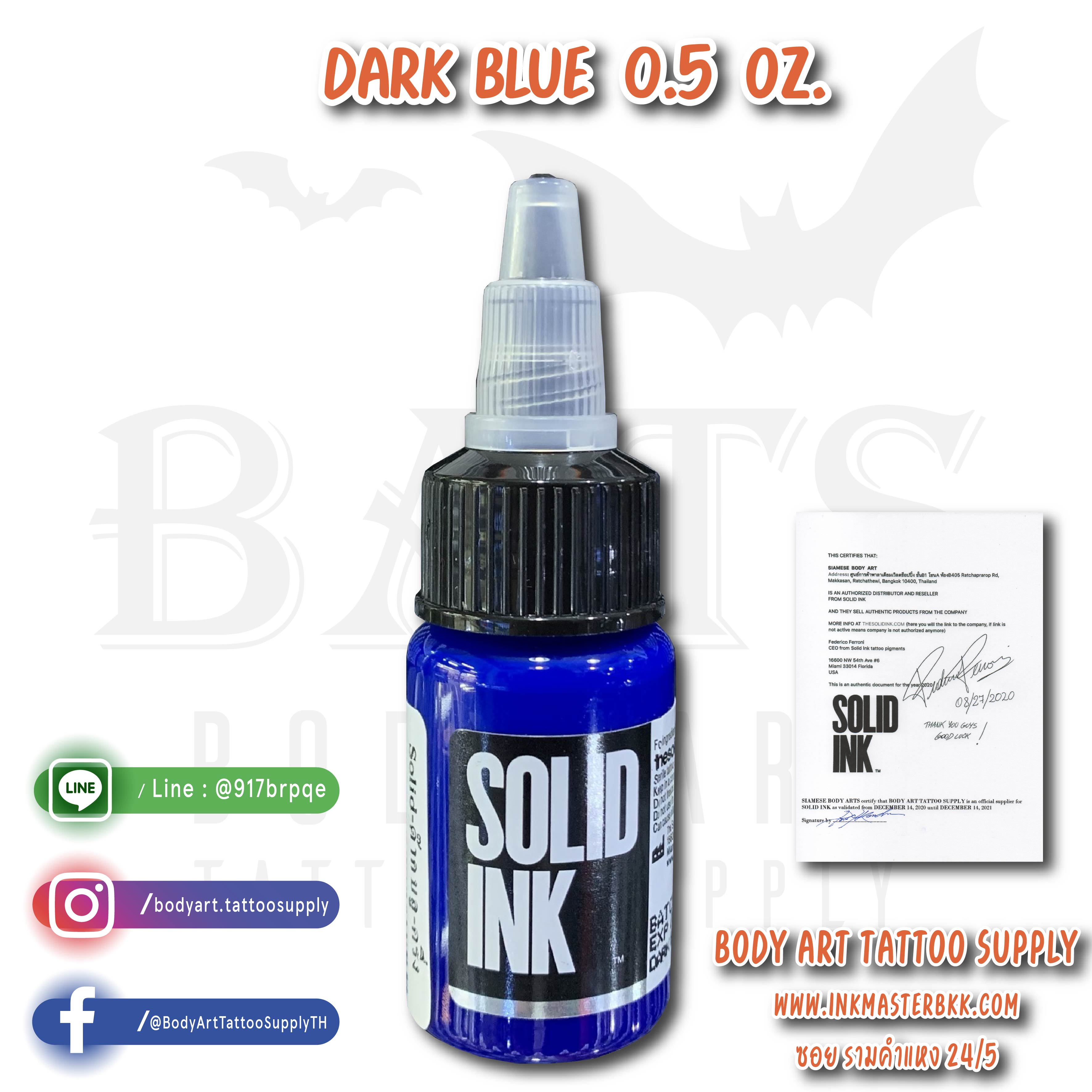 Dark Blue 0.5 oz. (Solid) - inkmasterbkk