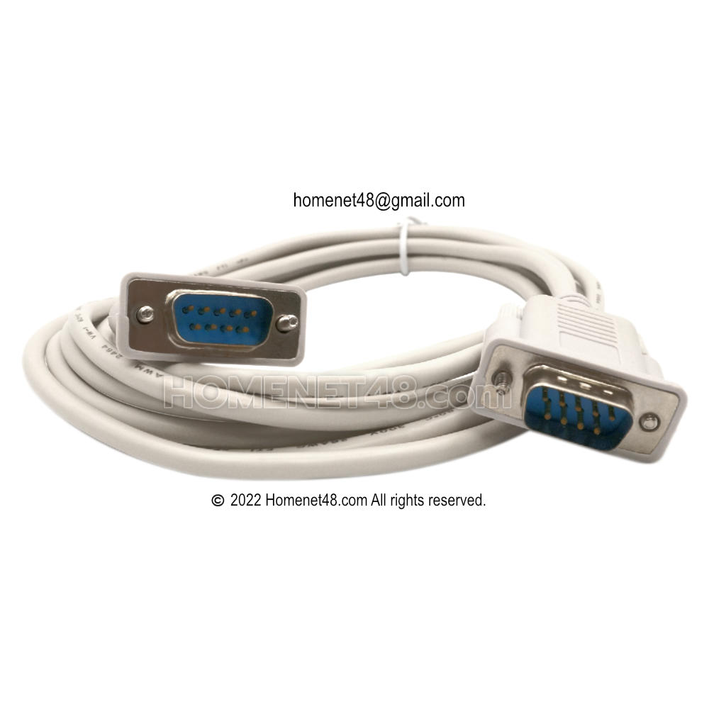 RS232 Serial Port DB9 cable to cross head (2-3 Cross) - homenet48
