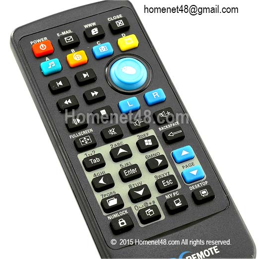 Wireless Mini PC Remote Control ไร้สายไกล 18 เมตร - homenet48