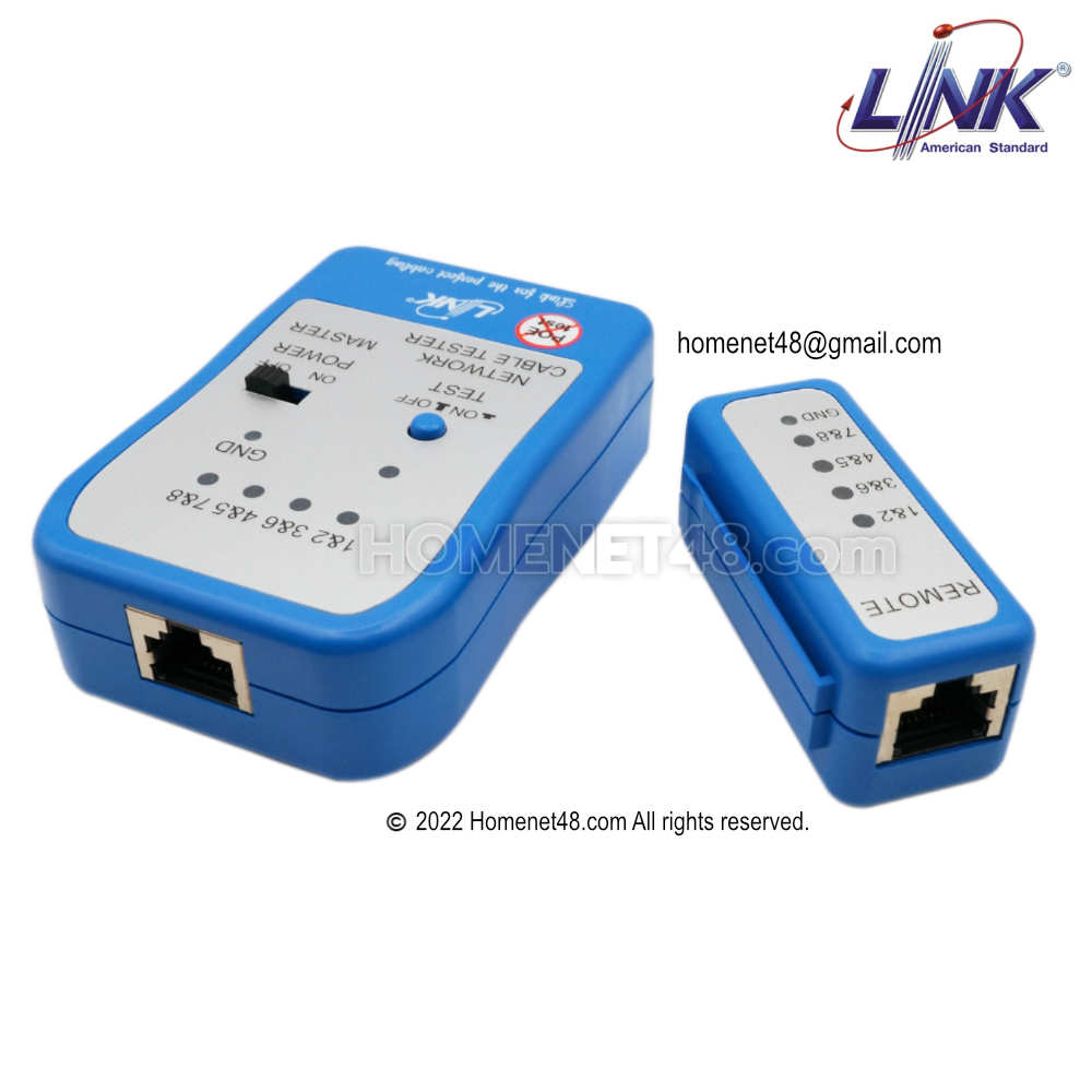 เครื่องเช็คสายแลน Lan Tester LINK (แท้) รุ่น TX-1302 แถมถ่าน - homenet48