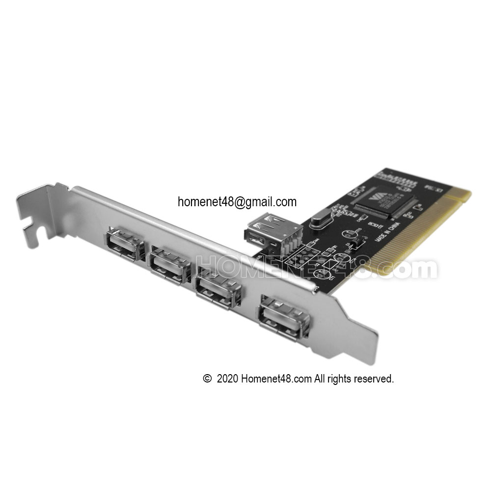 PCI Card to USB 2.0 (4+1) เพิ่ม port usb - homenet48