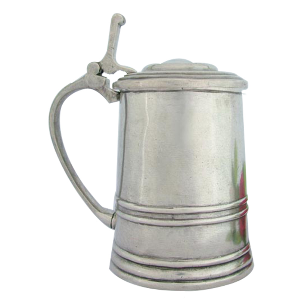 Pewter Vintage Lidded Stein - pewtersmiths