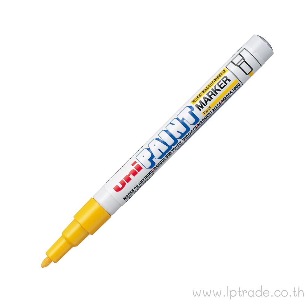 ปากกาเพ้นท์ Uni PX-21 สีเหลือง - Lptrade