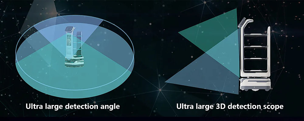 หุ่นยนต์เสิร์ฟอาหาร Mars AX1612 sensor ที่ถาด จอใหญ่ทัชสกรีน