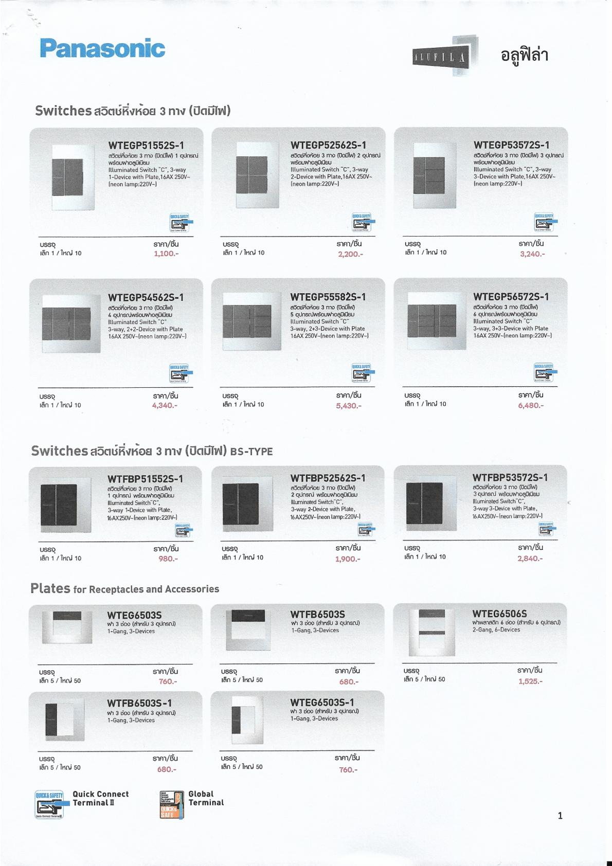 แคตตาล็อก Panasonic (พานาโซนิค) INITIO , FULL-color , WIDE Series ...