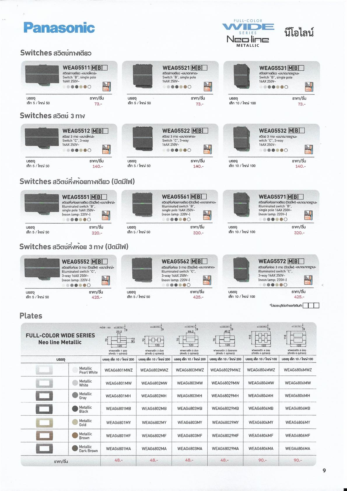 แคตตาล็อก Panasonic (พานาโซนิค) INITIO , FULL-color , WIDE Series ...