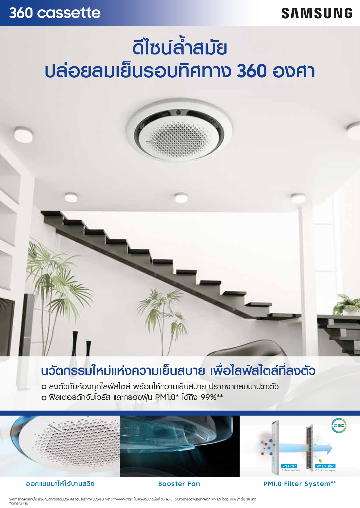 CAC 360 cassette BLACK//WHITE SAMSUNG - premiereasternair