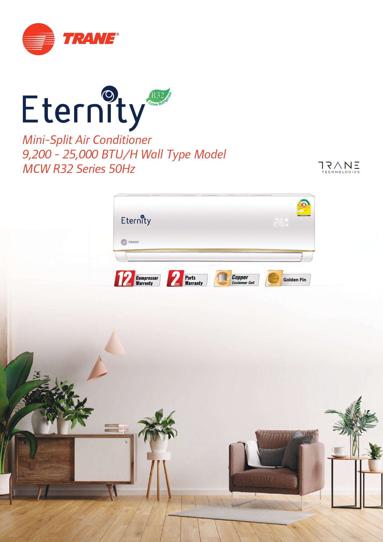 MCWE-DB5 Catalog โบรชัวร์แอร์ TRANE แบบติดผนัง Eternity R32 2022 - premiereasternair