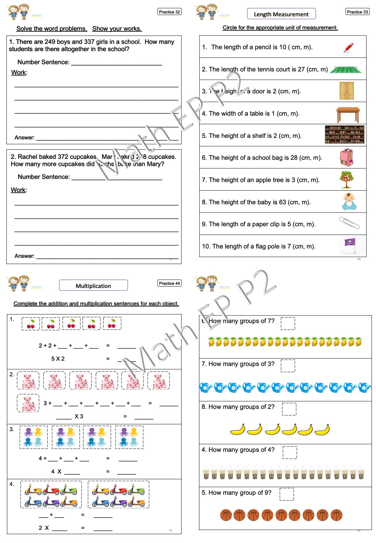 Mathematics G2 - smartkidzworksheets