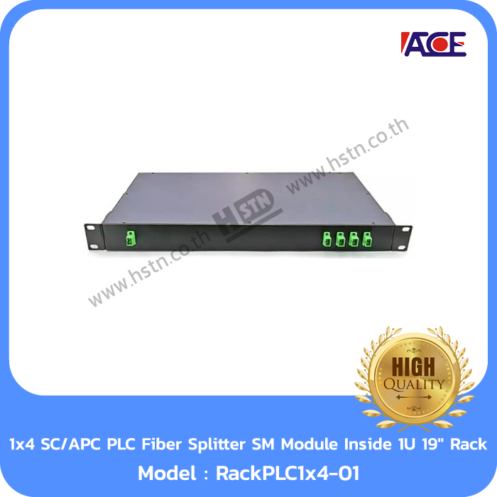 1x4 SC/APC PLC Fiber Splitter SM Module Inside 1U 19" Rack Model ...
