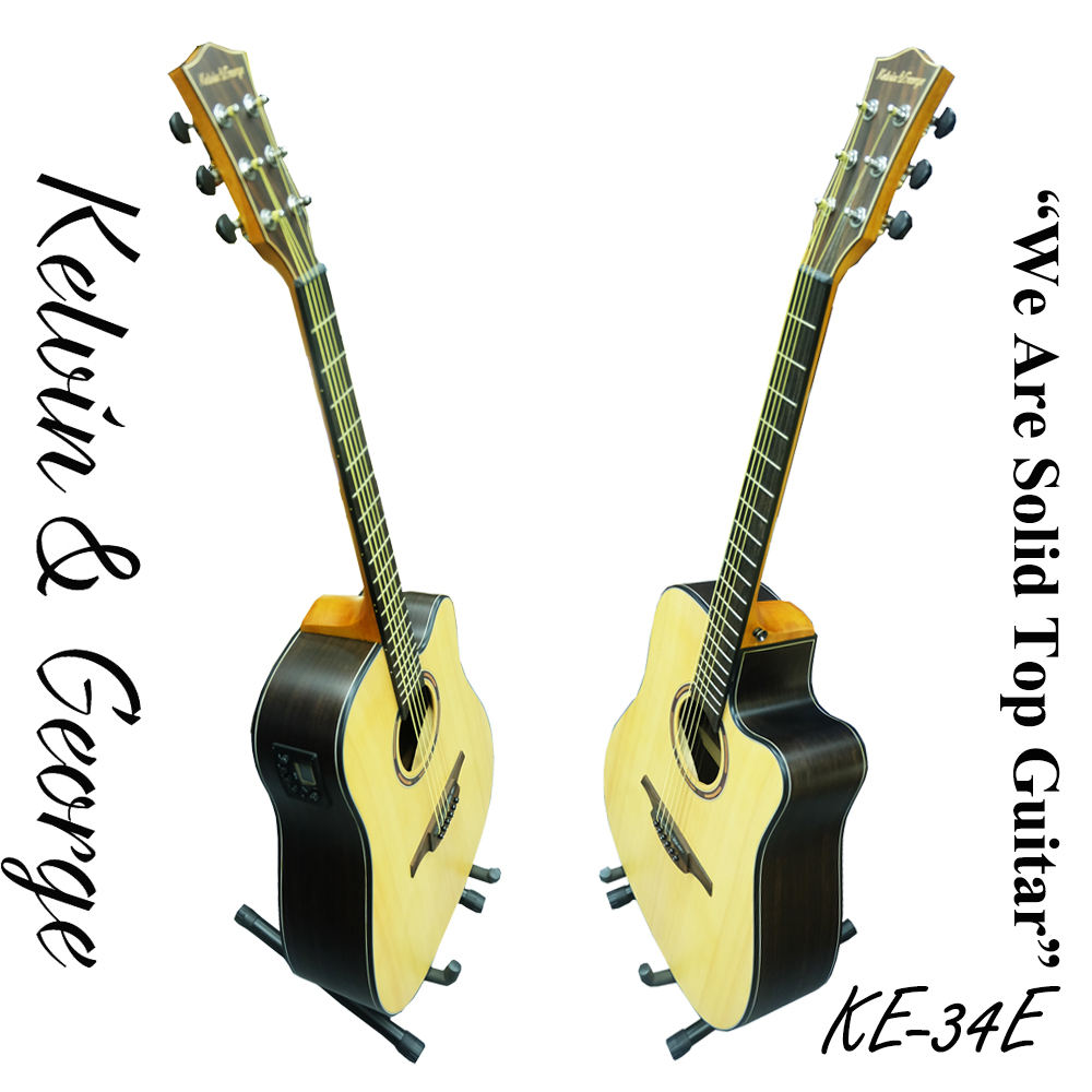 กีตาร์โปร่งไฟฟ้า Kelvin&George รุ่น KE-34CE - musicplant