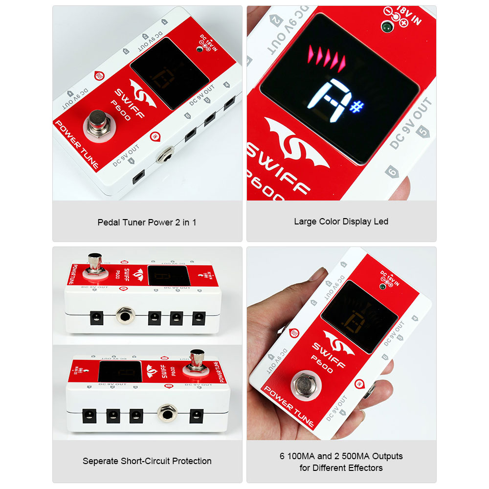 Swiff Tuner / Power Supply Pedal รุ่น P600 - musicplant