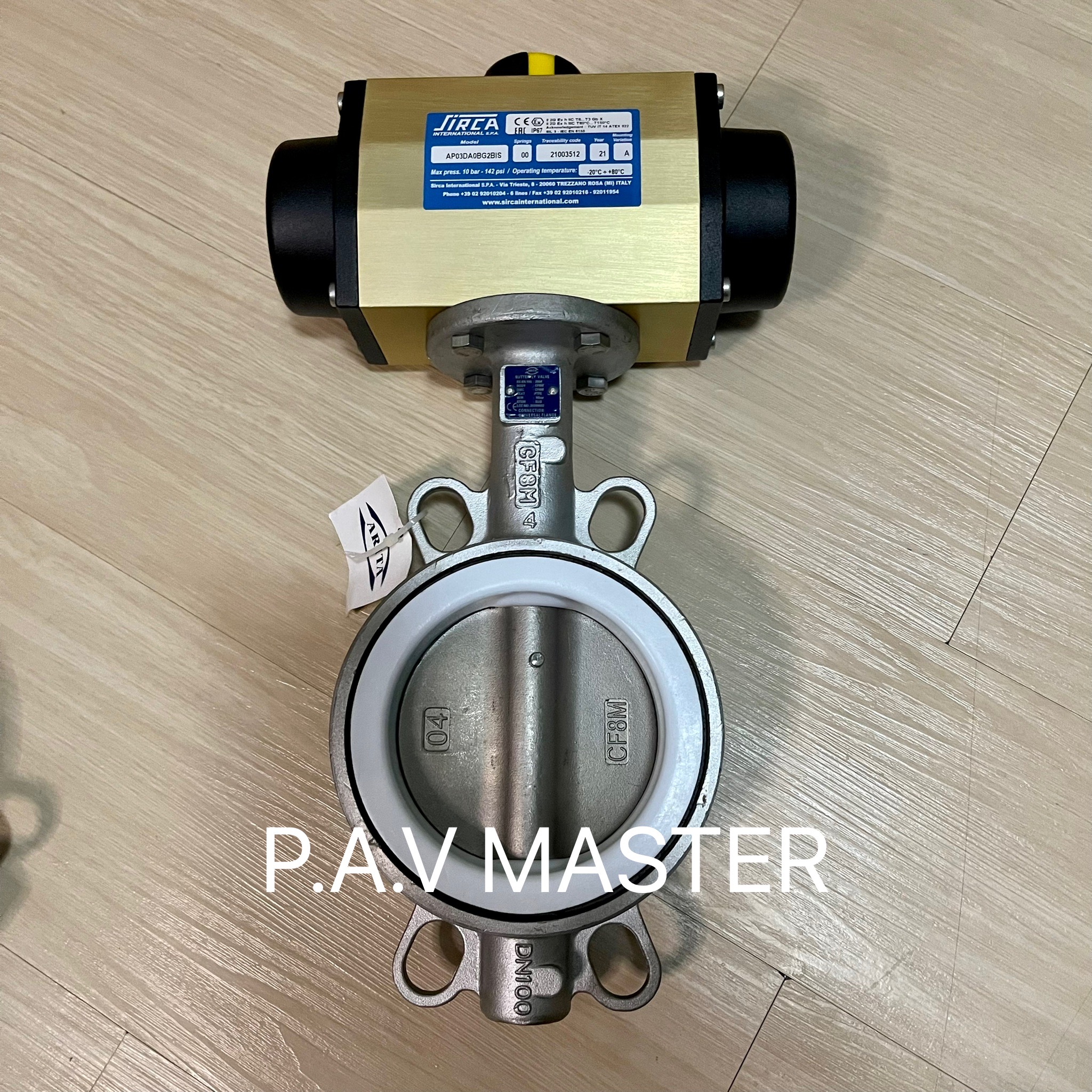 SIRCA + BUTTERFLY VALVE STAINLESS STEEL - pneumaticandvalve