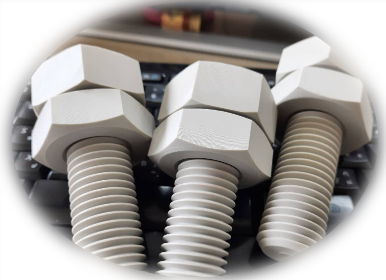 สกรูน๊อตพลาสติกพีพี (ฺPP-H Bolt & Nut) รับผลิตสกรูน๊อตตามแบบ