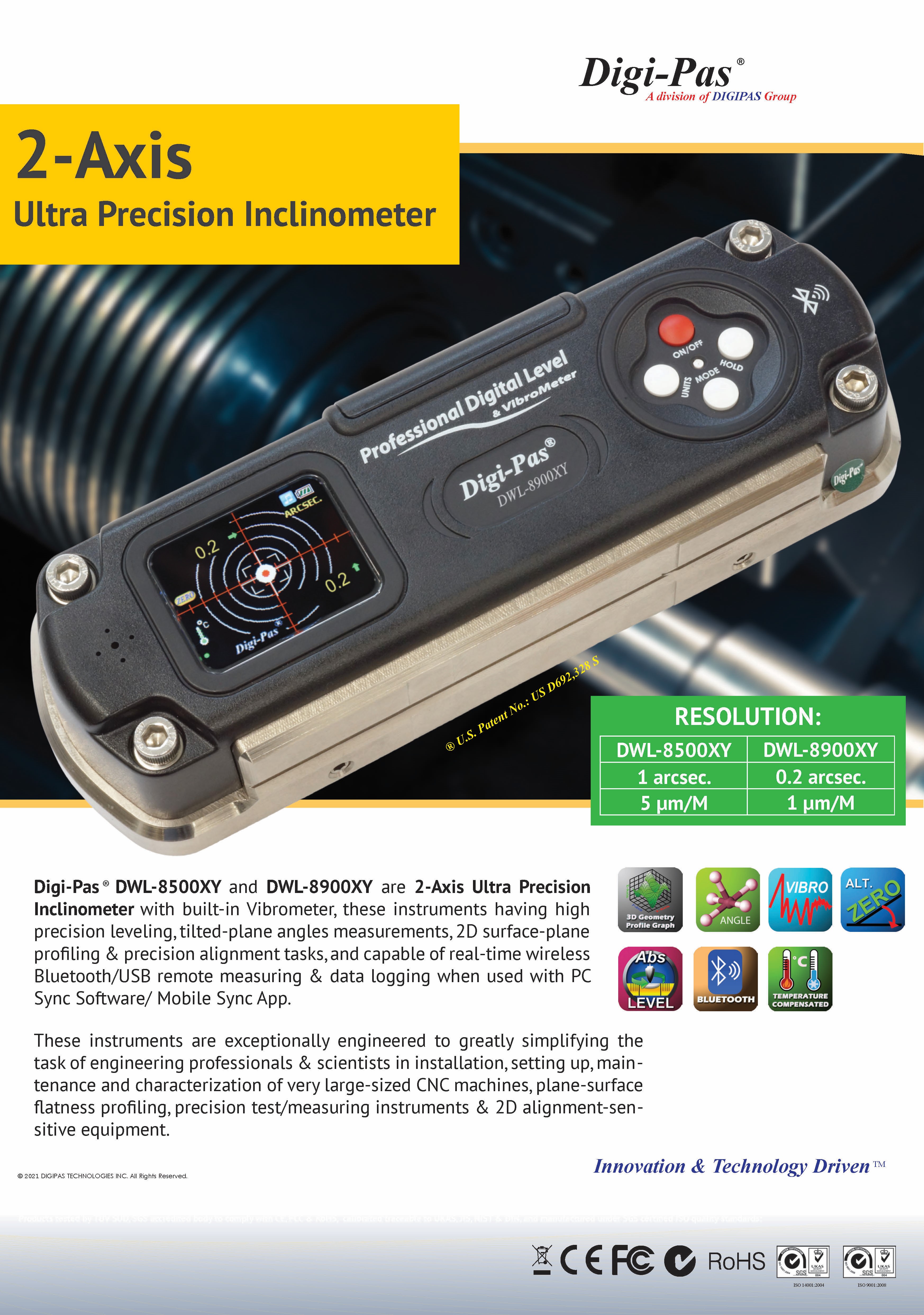 Digi-Pas ระดับน้ำดิจิตอลและระดับน้ำแม่นยำสูง - jet