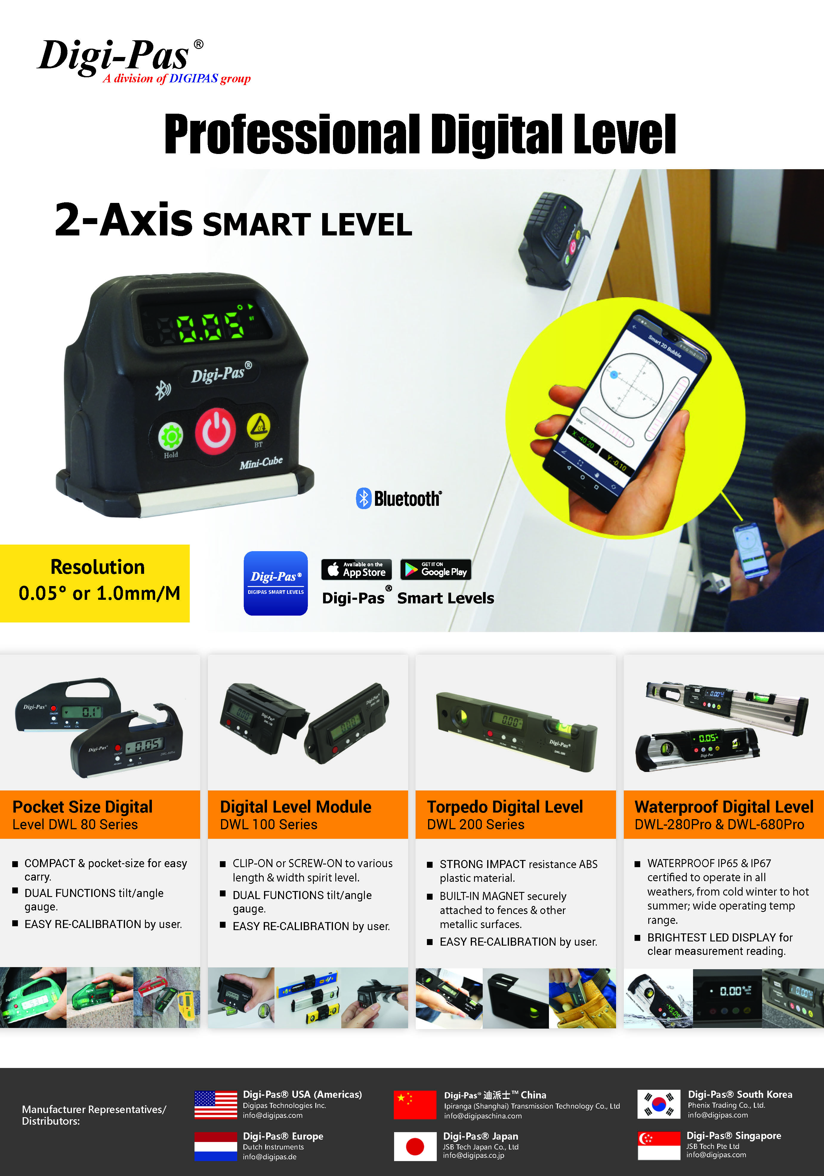 Digi-Pas ระดับน้ำดิจิตอลและระดับน้ำแม่นยำสูง - jet