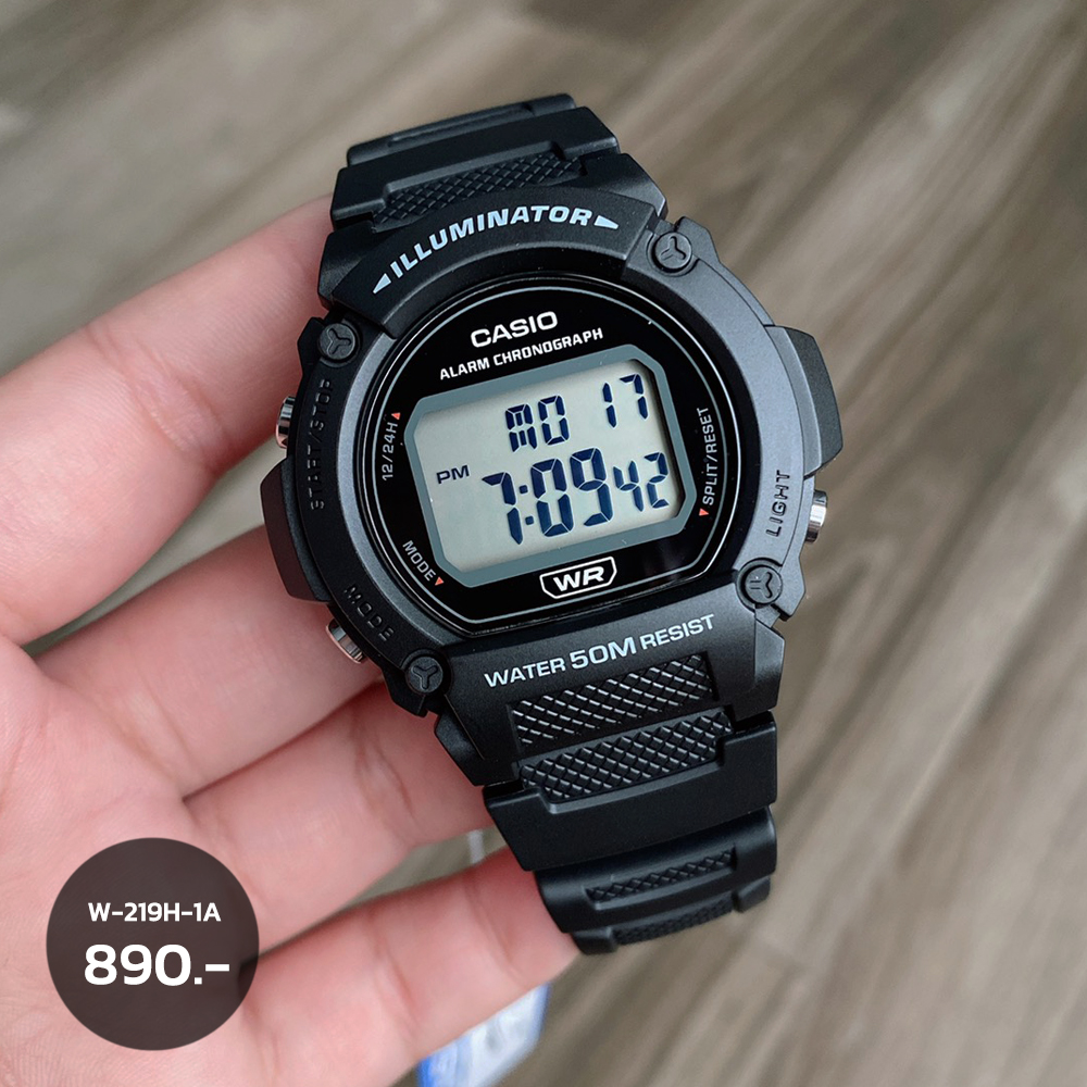 Casio Standard นาฬิกาข้อมือผู้ชาย รุ่น W-219H-1A - timekeepershop