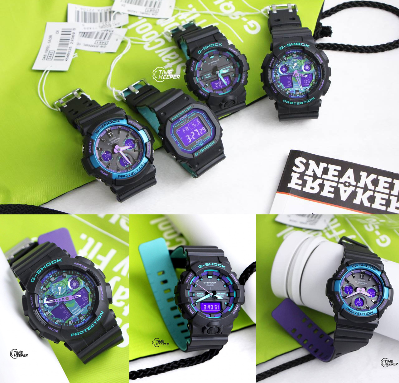 G-Shock '90s Color Blue and Purple Accent Series - timekeepershop