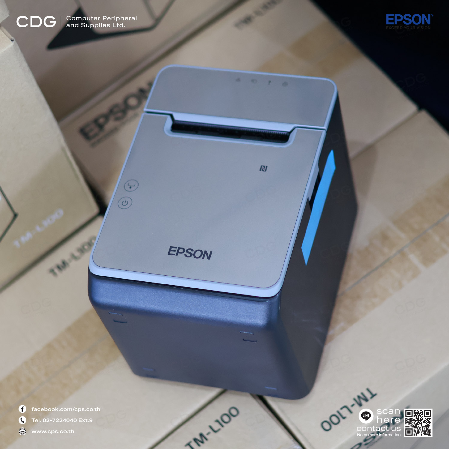 เครื่องพิมพ์ใบเสร็จ Epson TM-L100 Receipt Thermal Printer