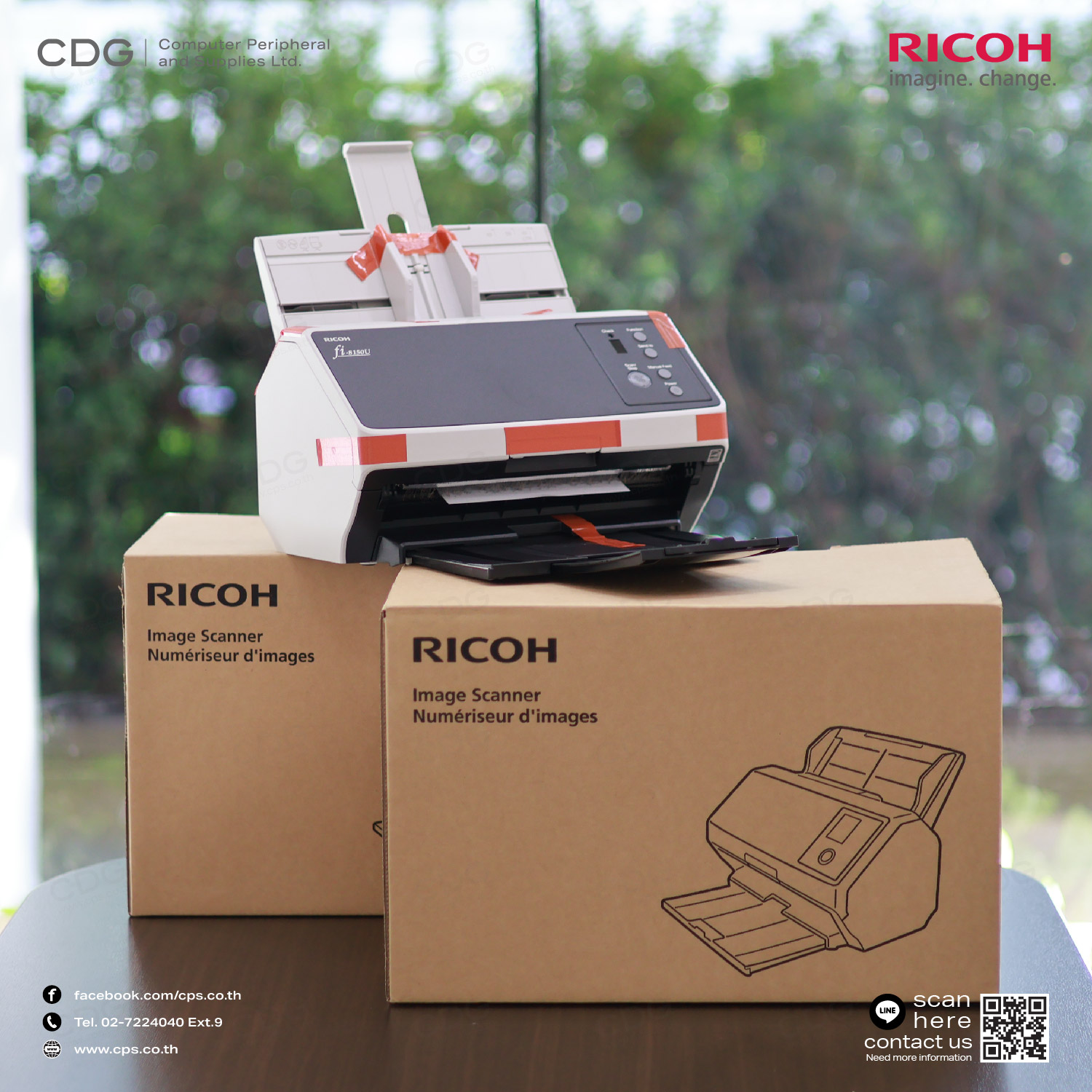 Ricoh (Fujitsu) Image Scanner Fi-8150U A4 Size, 50 ppm/100ipm - cps