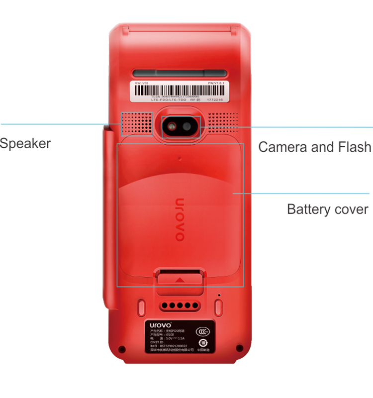 Urovo i9100 Smart POS and Handheld Payment Terminal - cps