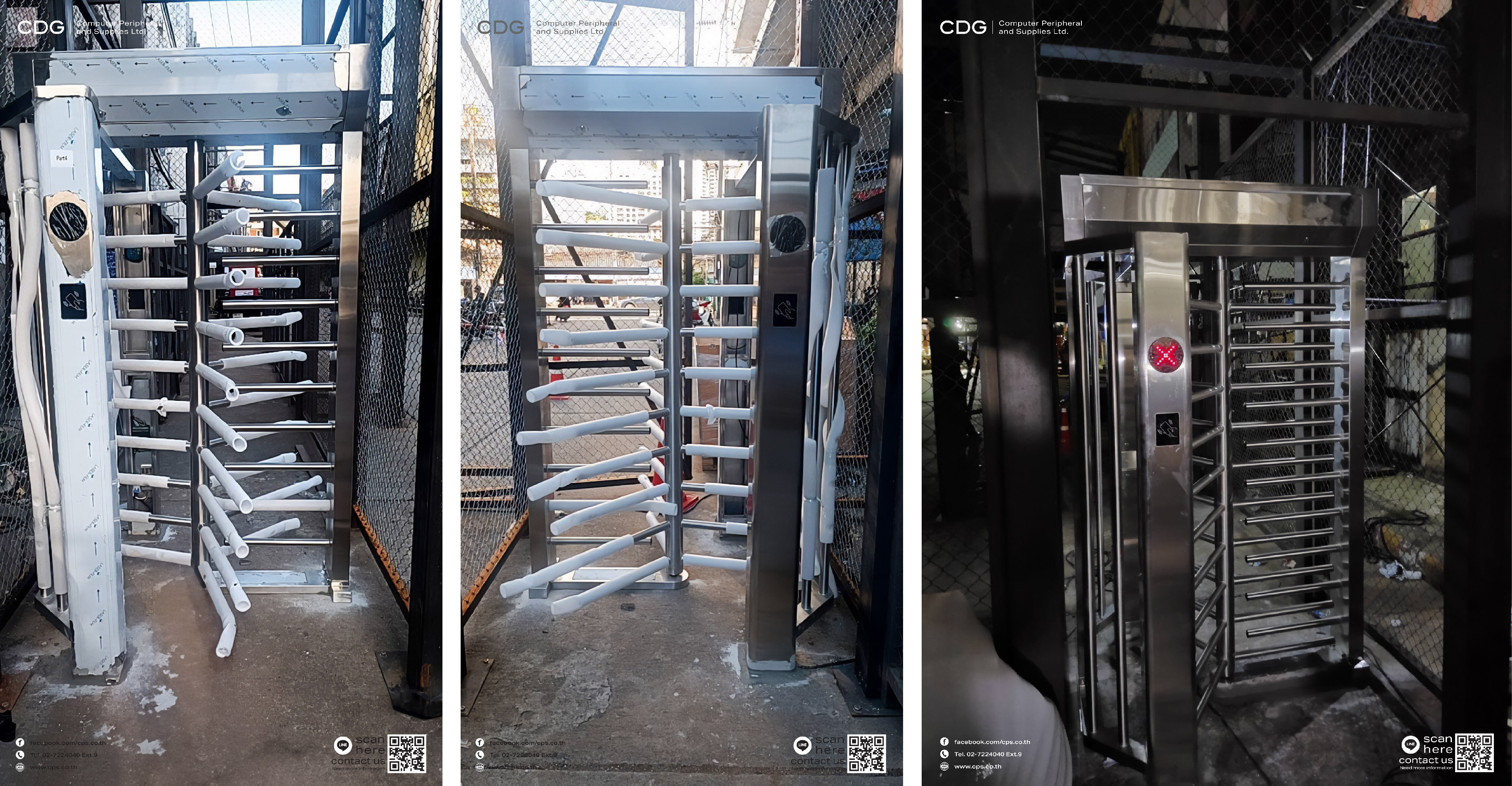 Single Lane Rotating Full Height Turnstile Model G539 - cps