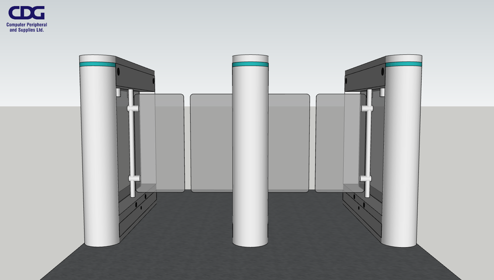 Diagram Auto Gate Model Swing Gate 3 Lane - cps