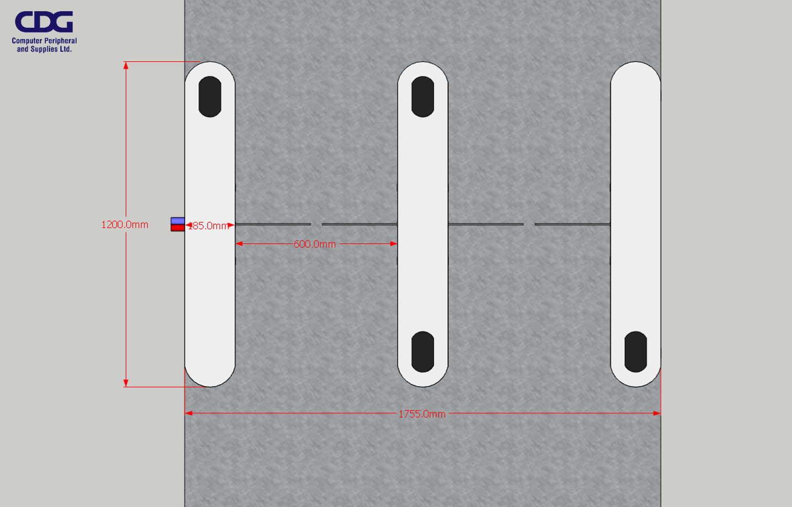 Diagram Auto Gate Model Swing Gate 3 Lane - cps