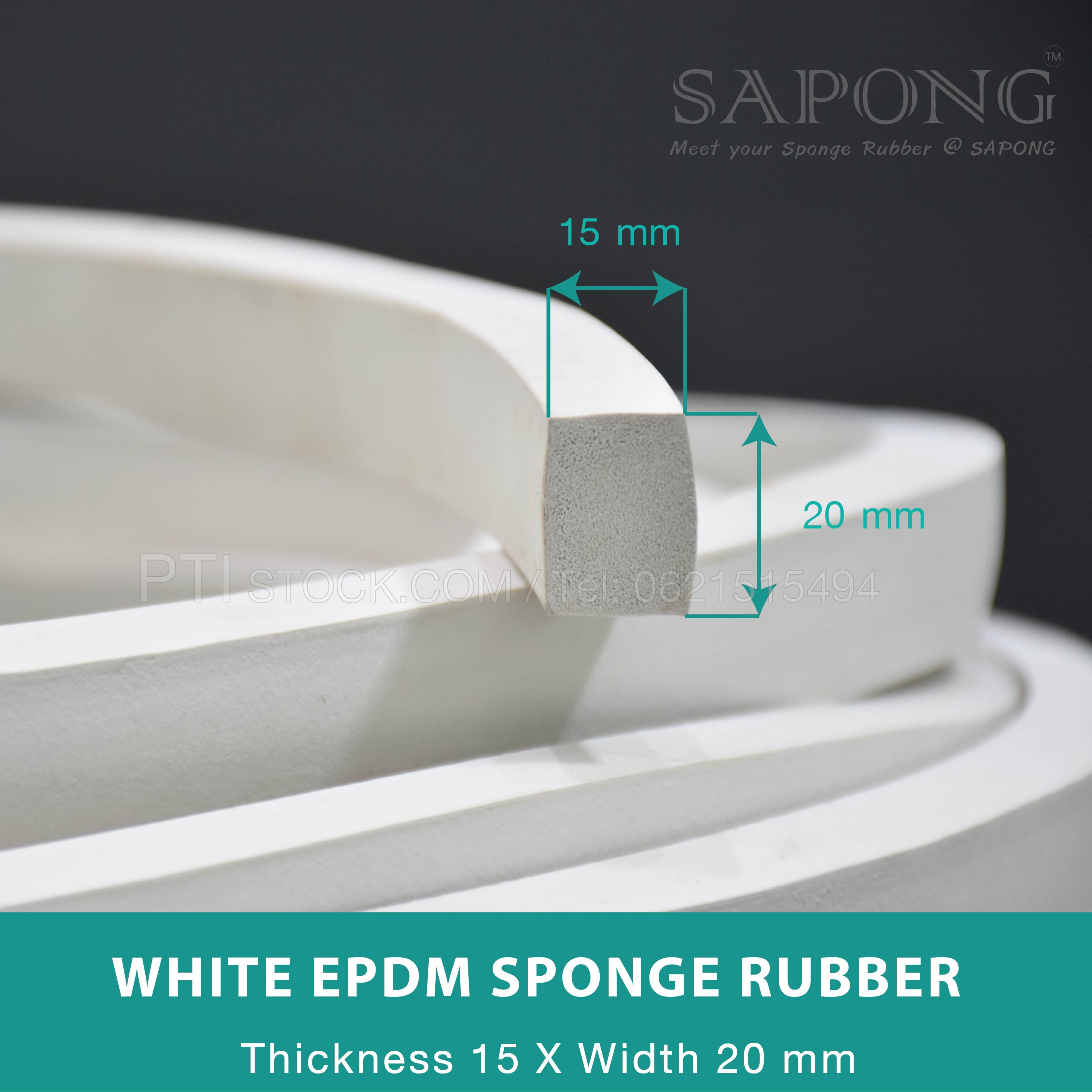 White EPDM rubber sponge seal 15 x 20 mm Tel : 022577154 LINE ...