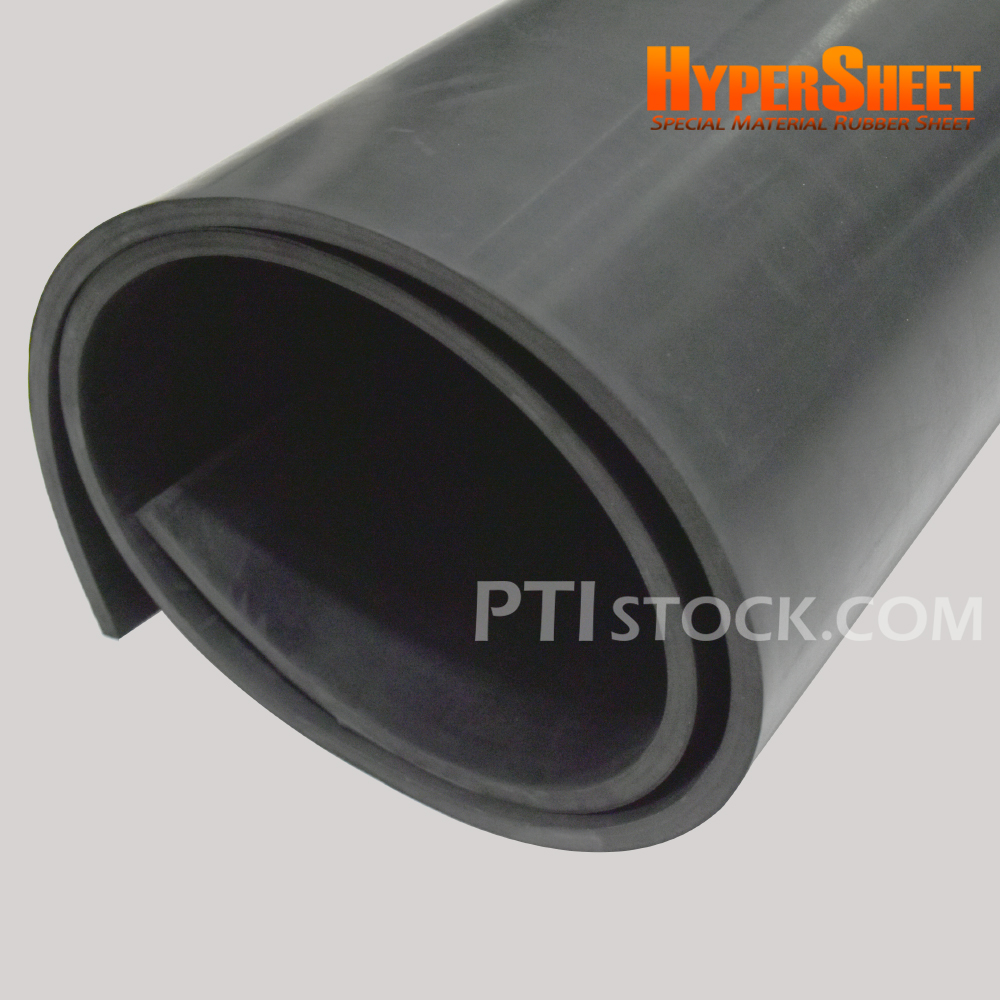 Black VITON (FKM/FPM) Rubber Sheet , Thickness 6 mm . HyperSheet Tel ...