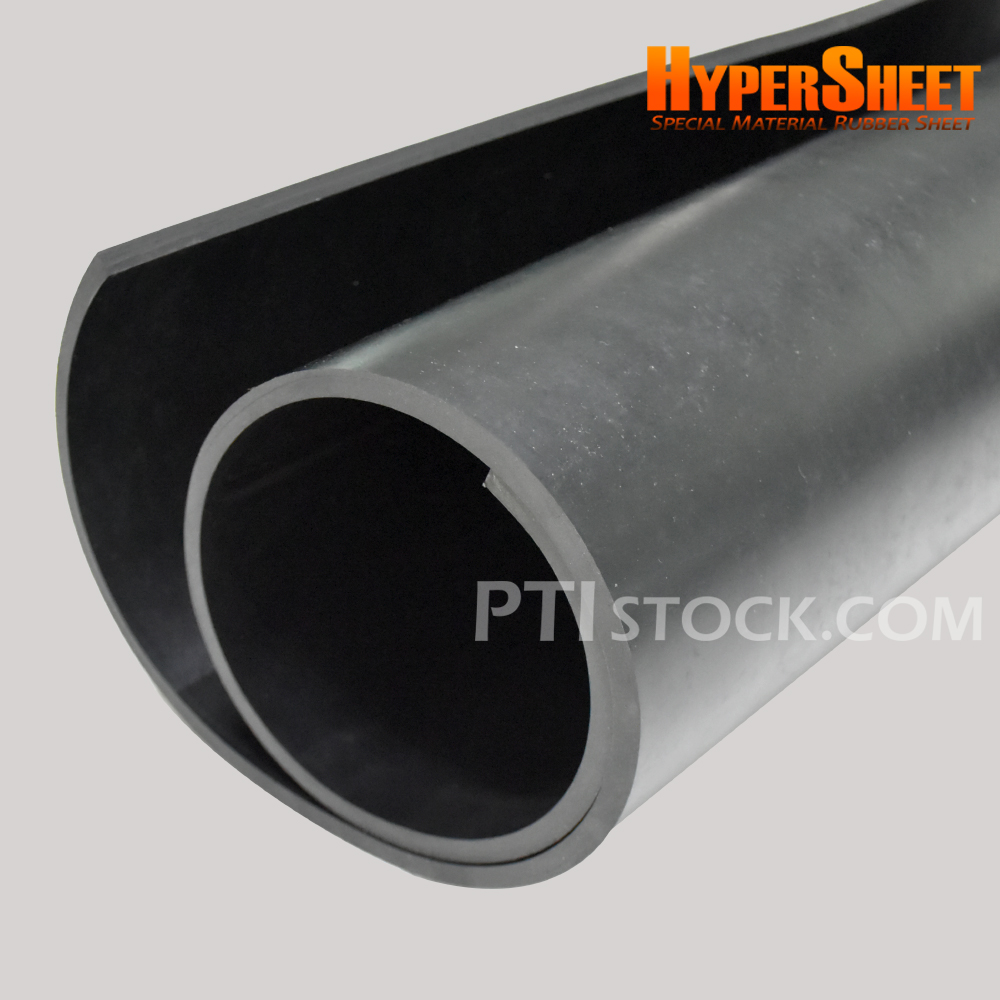 Black VITON (FKM/FPM) Rubber Sheet , Thickness 8 mm . HyperSheet Tel ...