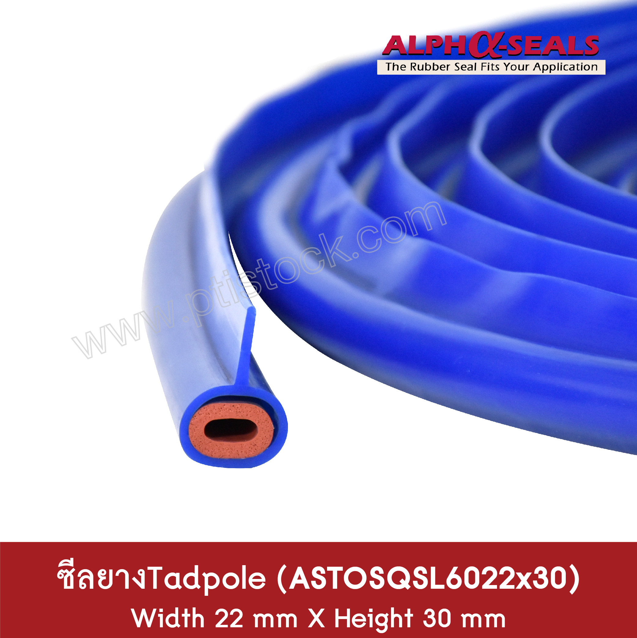 Silicone rubber seal Tadpole Section ASTOSQSL6022x30 Tel: 0621515494 ...