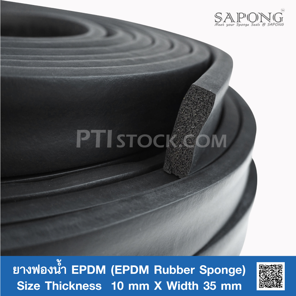 EPDM Sponge Rubber 10x35 mm. - ptistock