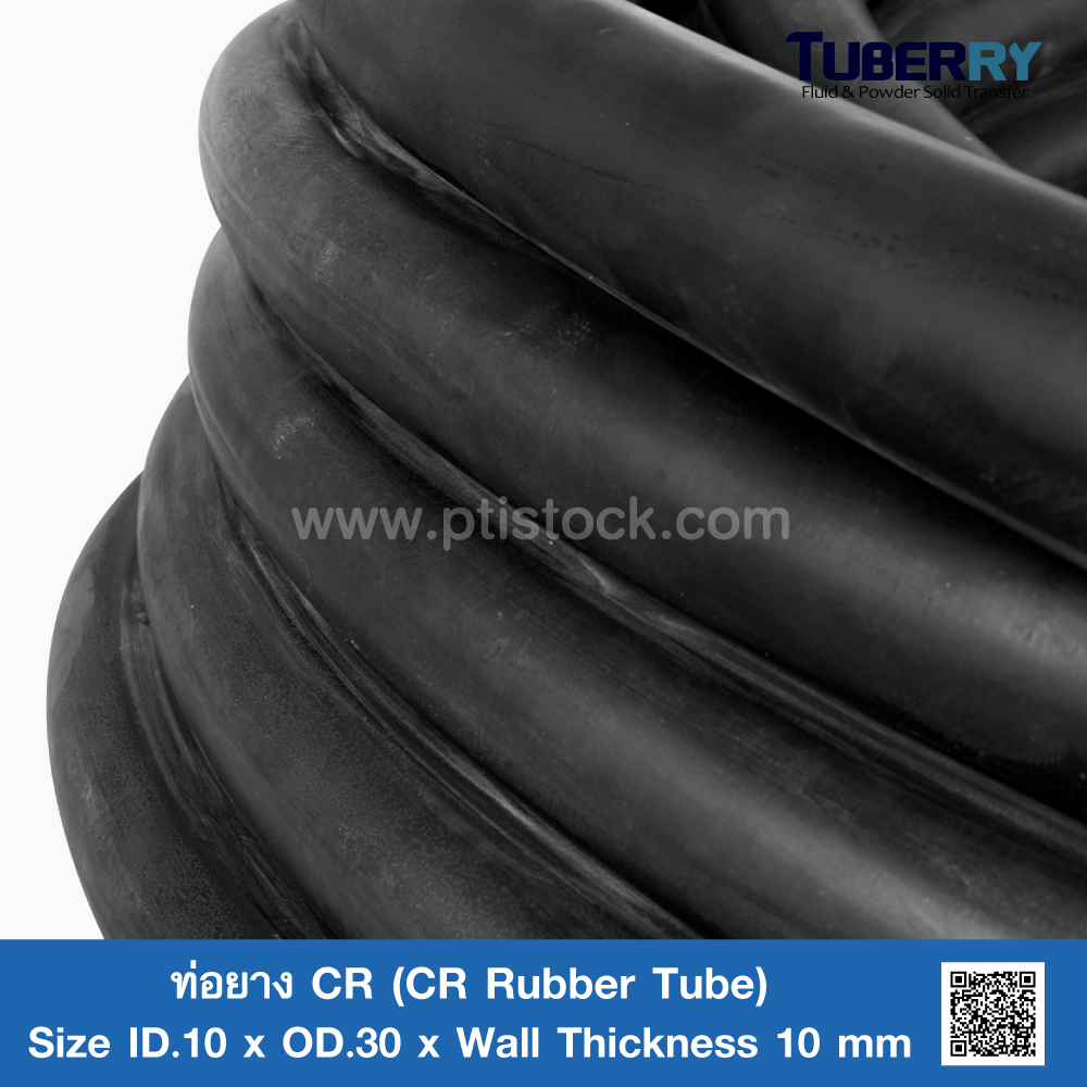 CR (Neoprene) Rubber Tube ID.10 x OD.30 mm - ptistock