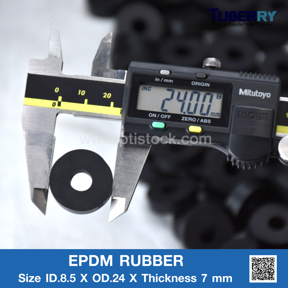 EPDM RUBBER ID.8.5 X OD.24 X Thickness 7 mm - ptistock